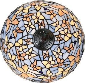 Modrá stolní lampa Tiffany Butterflies - Ø 40*60 cm