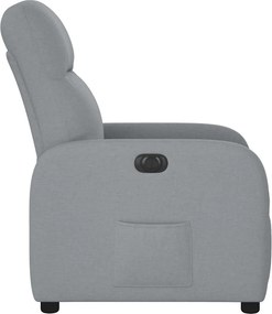 Elektrické polohovací křeslo světle šedé textil 3302952
