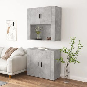 Skříň highboard betonově šedá kompozitní dřevo 3185355