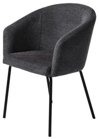 Designová jídelní židle Paulina tmavě šedá