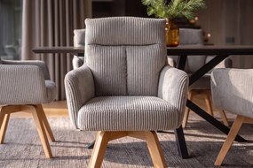 Designová otočná židle Maddison šedo-béžový manšestr