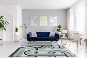 Tribeca Design Kusový koberec Dinamo Retro Blue Rozměry: 80x150 cm