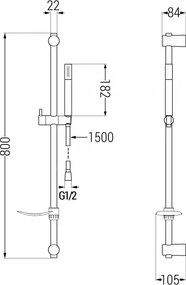 Mexen sprchový set DF70, černá, 785704582-70
