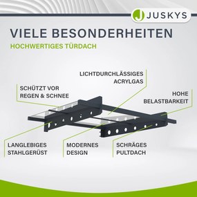 Juskys Vchodová stříška Manila Velikost: 100 × 80 cm