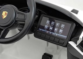 Elektrické autíčko Porsche Spyder RS ​​718 Lakýr bílé