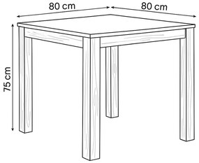 Autronic Jídelní stůl DS-H DUB Rozměr stolu: 140 x 80 cm