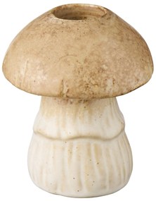 Ib Laursen Keramický svícen Mushroom 8 cm, béžová barva, keramika