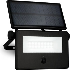 BRILO 3856015 Solární LED venkovní nástěnné svítidlo vč. IR senzoru, černé, 5W, 400 lm, sklo/plast - BRILO