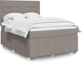 Box spring postel s matrací taupe 140x190 cm textil 3291667