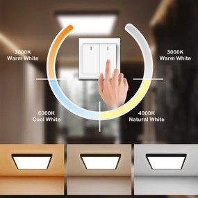 Brilagi - LED Koupelnové svítidlo FRAME LED/50W/230V 3000/4000/6000K IP44 černá