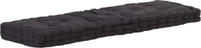 vidaXL Poduška na nábytek z palet bavlna 120 x 40 x 7 cm [48687] Barva: Černá