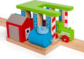 Bigjigs Rail Dřevěná vlaková myčka