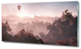 Wallmuralia Foto obraz skleněný horizontální Balon nad lesem 100x50