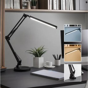 Brilagi - LED Stmívatelná stolní lampa 2v1 USB VARIO LED/14W/5V 3000-6000K černá