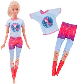 Šatičky pro panenku Barbie - kalhoty + triko (30 cm) Barva: L334
