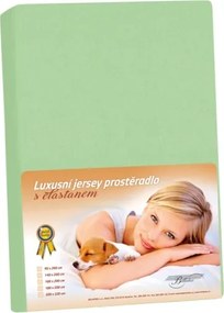 Bellatex prostěradlo jersey s elastanem světlá zelená rozměr 160x200 cm