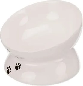 TRIXIE Miska bílá zvýšená / Keramická / Ergonomická / 0,15 l / O 13 cm