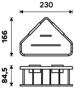 NIMCO Ki 14003-B-26 - Nástěnná police do sprchy KIBO lesklý chrom