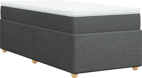 Box spring postel s matrací tmavě šedá 100 x 200 cm textil 3285353