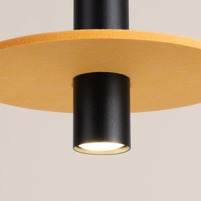 Sollux Lighting Závěsná lampa PELTA 1 černá/žlutá