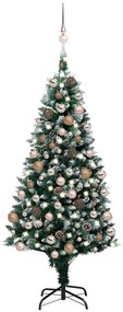 Umělý vánoční stromek s LED a sadou koulí a šiškami 180 cm,  3077617 HangarStore.cz