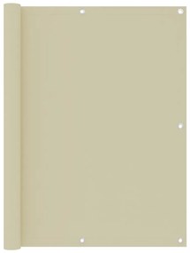 Balkónová zástěna krémová 120 x 500 cm oxfordská látka 134958