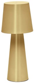 Zlatá kovová zahradní stolní LED lampa Kave Home Arenys M