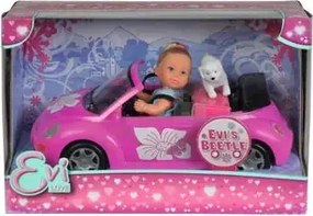 Simba Evička s autem New Beetle Panenka 12 cm / od 3 let