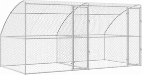 Psí kennel 2 ks Stříbrná 4 x 2 x 2 m Pozinkovaná ocel 3368333