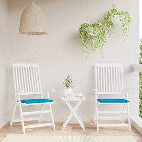 Podušky na zahradní židli 2 ks modré 50x50x3 cm látka oxford