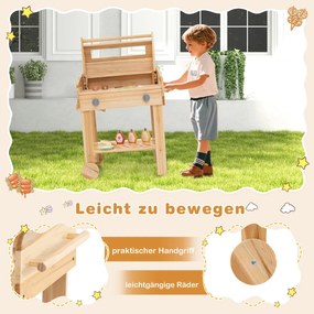 Costway Hrací sada Kids Grill s kuchyňským setem Play Food a Grill Tools