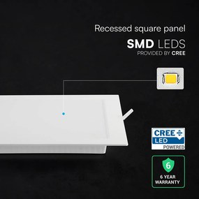 LED Solution Bílý vestavný LED panel hranatý 300 x 300mm 24W CCT Economy+ 104896