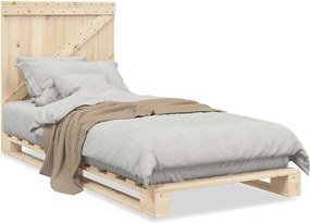 Rám postele s čelem 90 x 200 cm masivní borové dřevo 3281550