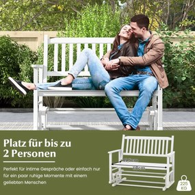 Costway Zahradní lavička s jemným klouzavým pohybem. odolná proti povětrnostním