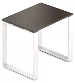 Jednací stůl Creator 80 x 60 cm, bílá podnož / Wenge