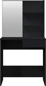Set toaletního stolku černý 74,5 x 40 x 141 cm 3114140