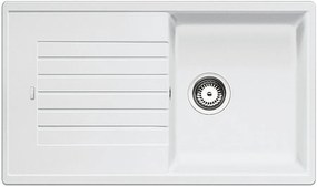 Blanco Zia 5 S, silgranitový dřez 860x500x190 mm, 1-komorový, bílá, 520515