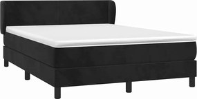 Box spring postel s matrací černá 140 x 190 cm samet 3127369