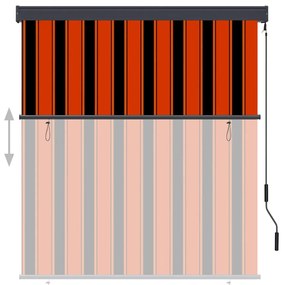 vidaXL Marketos Venkovní roleta 140 x 250 cm oranžovohnědá