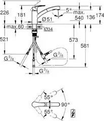 Grohe - Dřezová baterie s výsuvnou sprškou, chrom