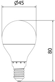 Mexen Nova, LED žárovka E14, G45, 7W, studená - 6500K, 735 lm - L101-E14-0765-01