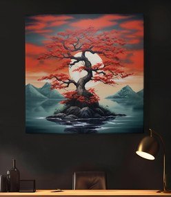 Obraz na plátně - Strom života japonský ostrůvek FeelHappy.cz Velikost obrazu: 100 x 100 cm
