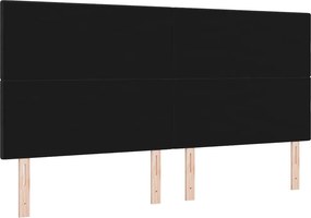 Výškově nastavitelné čelo postele s čelo Černý 200 cm textil 3337862