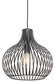 Moderní závěsná lampa černá 38 cm - Saffira
