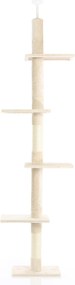 Škrabadlo pro kočky fudajo – 230–276 cm, béžová (64736)