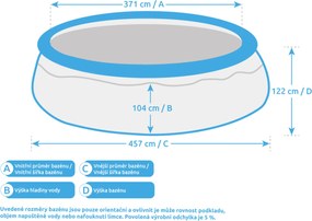 Intex | Bazén Tampa 4,57x1,22 m s kartušovou filtrací (zánovní) | 103400230