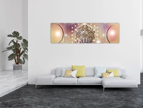 Obraz - Mandala s elementy (170x50 cm)