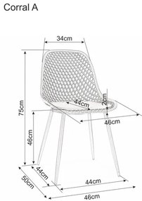 Černá plastová židle CORRAL A