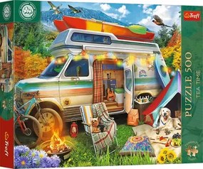 TREFL Puzzle Premium Plus Tea Time: Karavan / 500 dílků / 48 x 34 cm