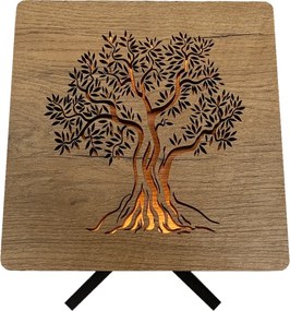 Li-Go "Olivovník" lampa 19x19 cm provedení povrchu: ořech